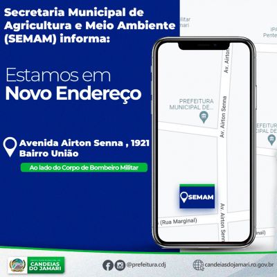 SEMAM comunica que está em novo endereço